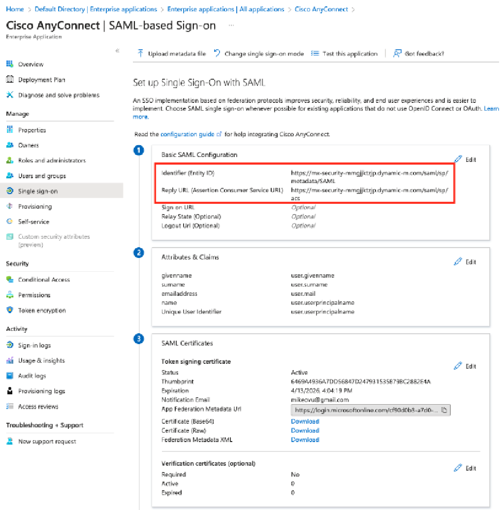 How To Configure Azuread Saml Authentication For Anyconnect Vpn On